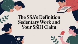 The SSA's Definition Sedentary Work and Your SSDI Claim